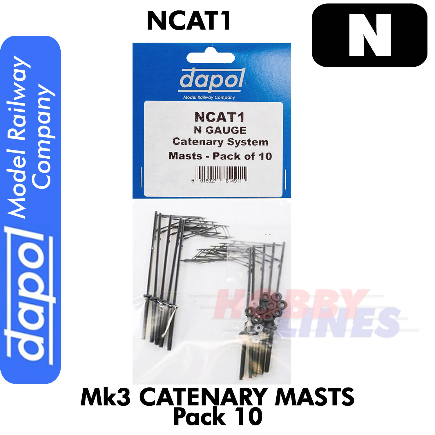 Easi-Fit CATENARY MASTS MK3 Dapol Pack 10 N | Grelly UK