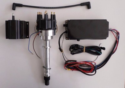 CHEVY SMALL/BIG BLOCK Black PRO-BILLET Distributor, 6AL CDI Box & 50k ...