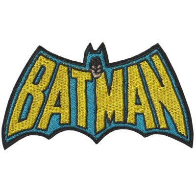 DC Comics' Retro Batman Logo Iron On or Sew On Embroidered Patch | eBay UK