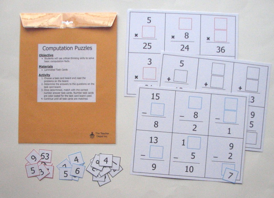 Teacher Made Math Game Educational Learning Activity Computation ...