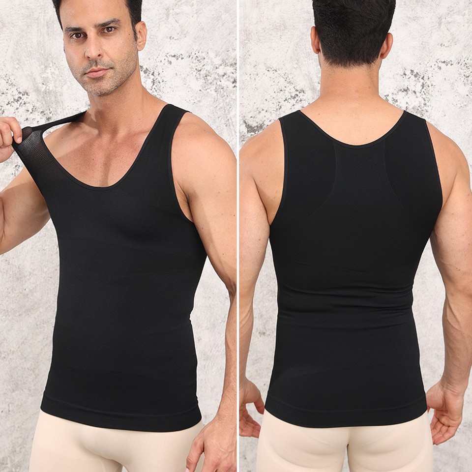 Men Body Shaper Slimming Tummy Top Thermal Compression Vest Tank ...