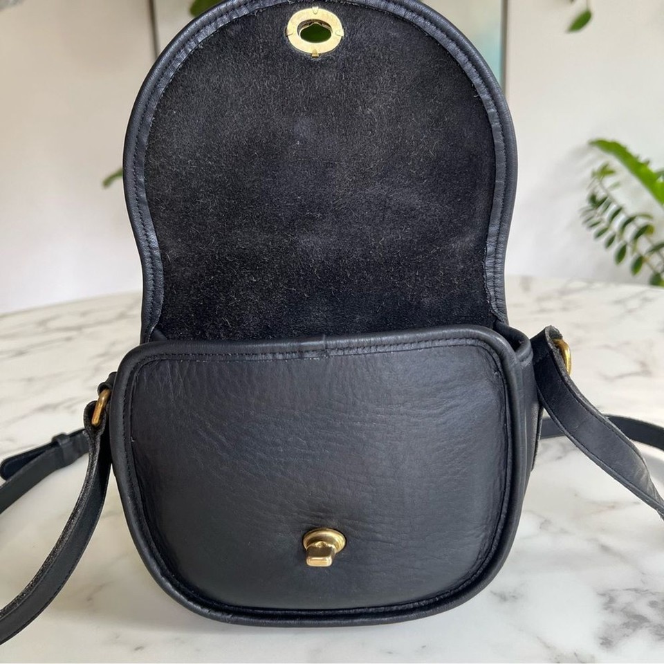 COACH Vintage Watson Turnlock Round Crossbody Bag 9981 Black Leather ...