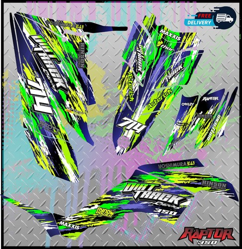 RAPTOR 350 GRAPHICS KIT DECALS STICKERS ATV FREE SHIPPING 12mil G. | eBay