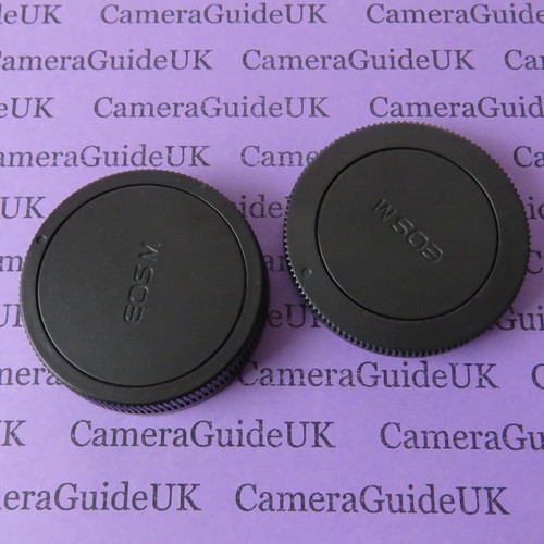 Camera Body Dust Cap Cover and Rear Lens Cap for Canon EF-M Lens and ...