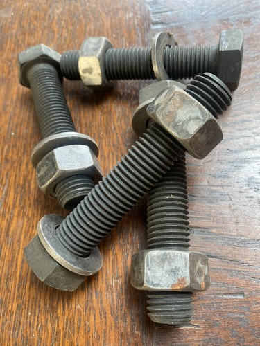 M20 x 100 Hex Head Bolts, Nuts & Washers x 4 ( Spanner size 30 mm) VIBO ...