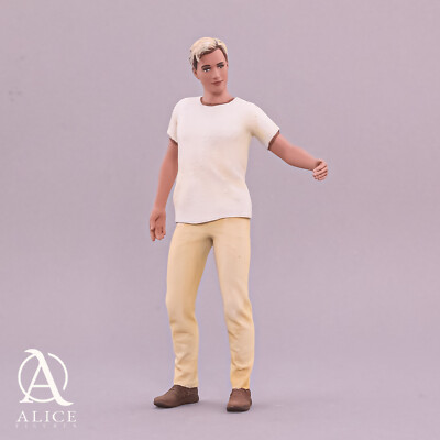 Painted resin figure. Man boy 1/18 1/24 1/32 1/43(guy only) | eBay