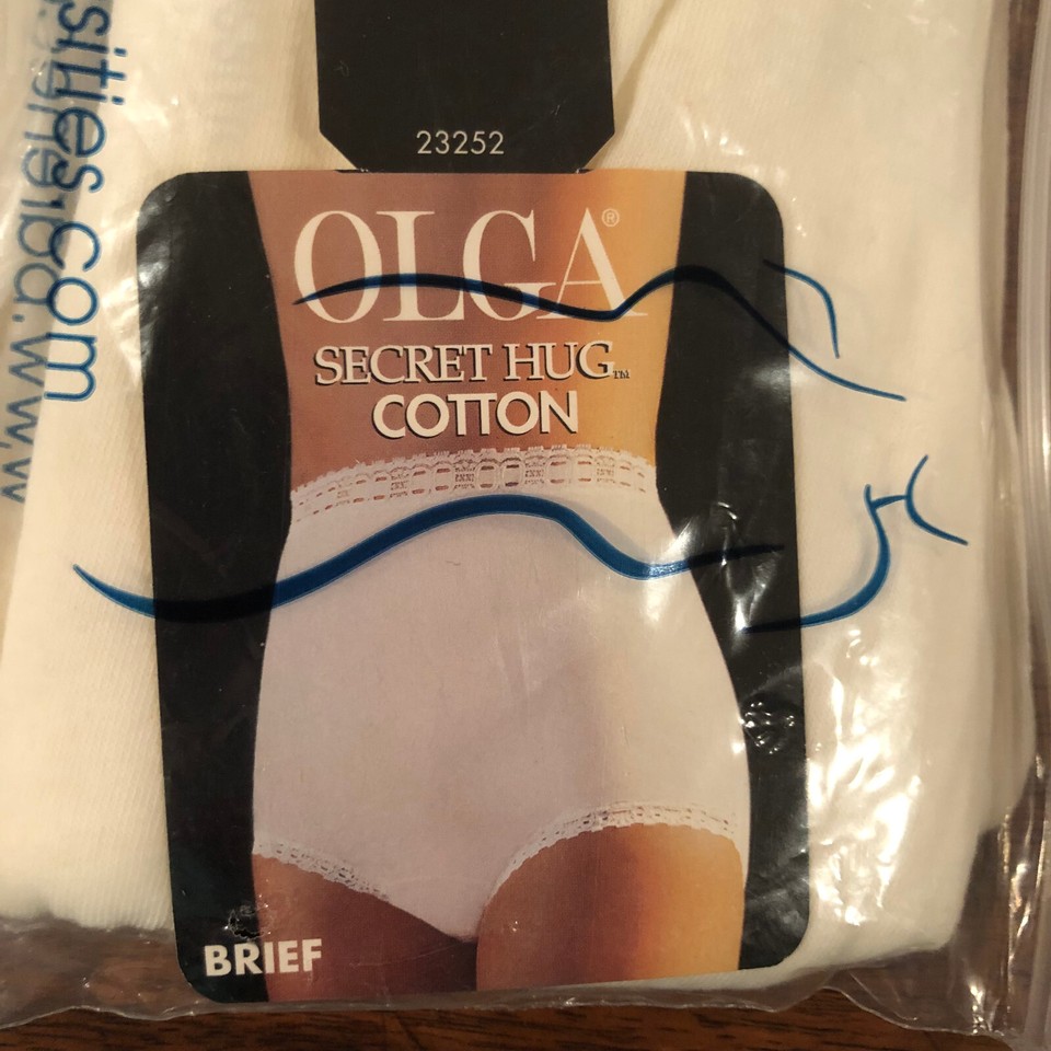 NWT Vintage Olga Secret Hug Cotton Brief #23252 Size 5 - Lot of 2 | eBay