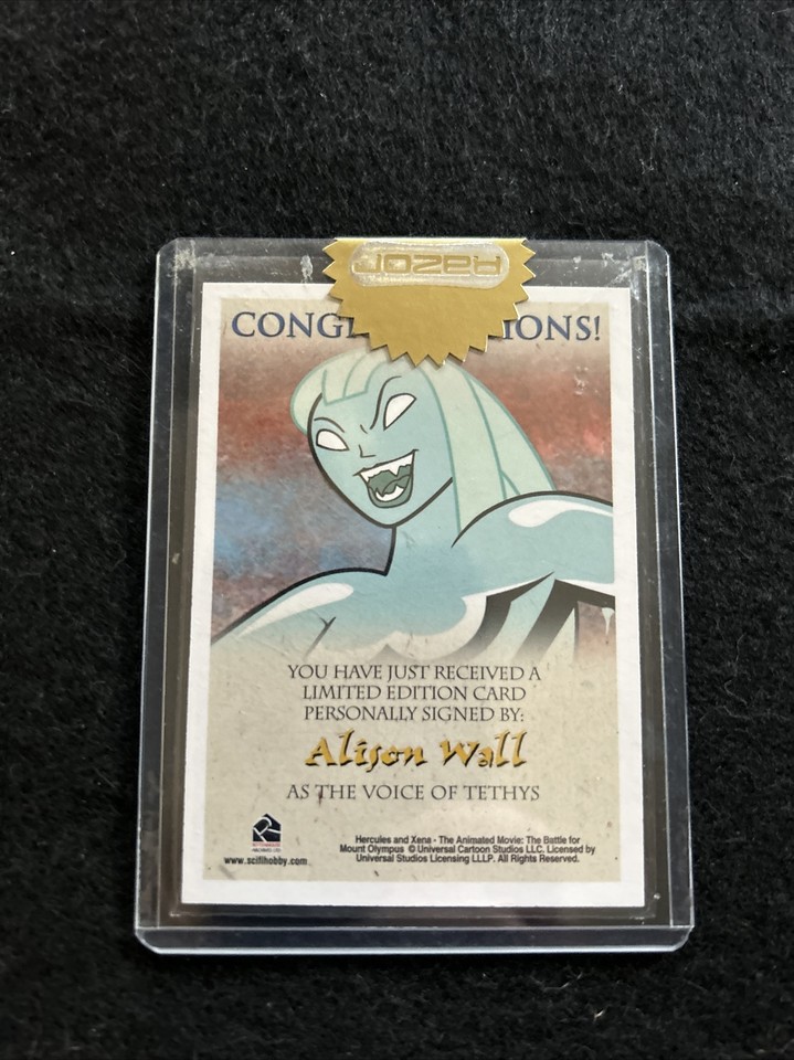 Xena and Hercules Autographed Trading Card Alison Wall as Voices of ...