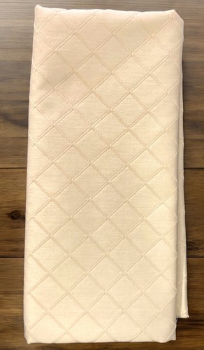 Two Tone Cream Fabric Material Diamond Pattern 1.75 Yd x 59" *SEE ...