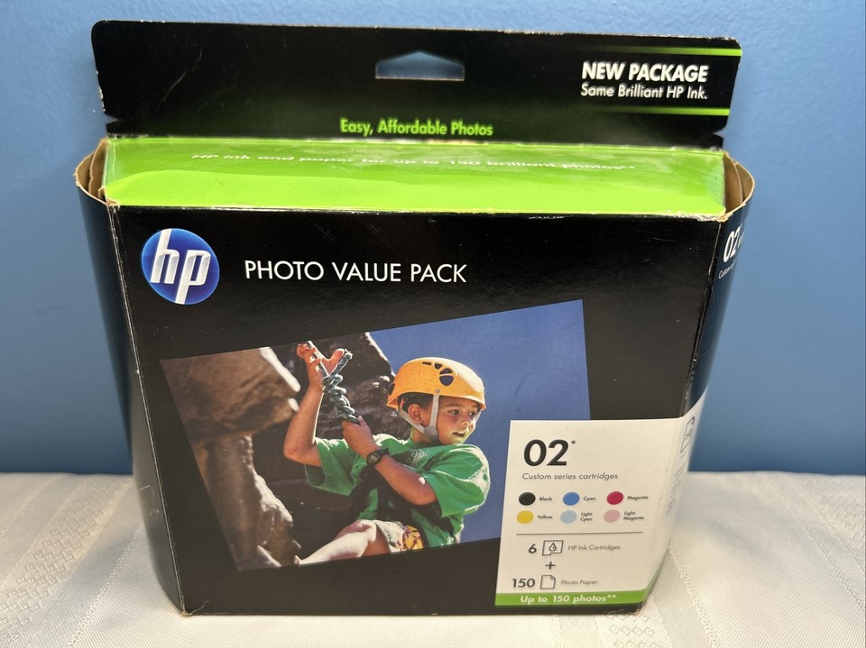 HP Photosmart D7260 Digital Photo Inkjet Printer Cords Sealed HP 02 Ink ...