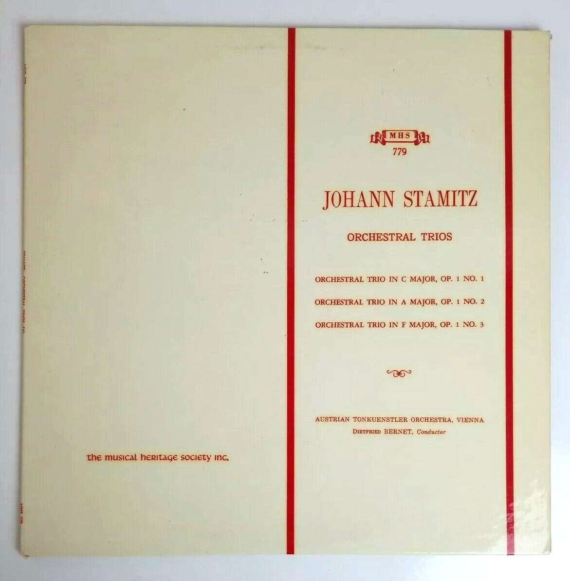 Johann Stamitz Orchestral Trios No 1-3, Dietfried Bernet LP MHS 779 | eBay