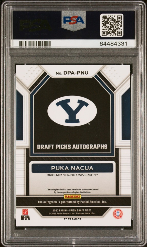 PSA/DNA PUKA NACUA HYPER 2023 Prizm Draft Picks AUTO ROOKIE GEM MINT RC RAMS 9 | eBay