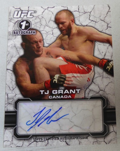 TJ Grant Signed 2013 UFC Topps Bloodlines Card #FA-TG 1st Autograph 160 ...