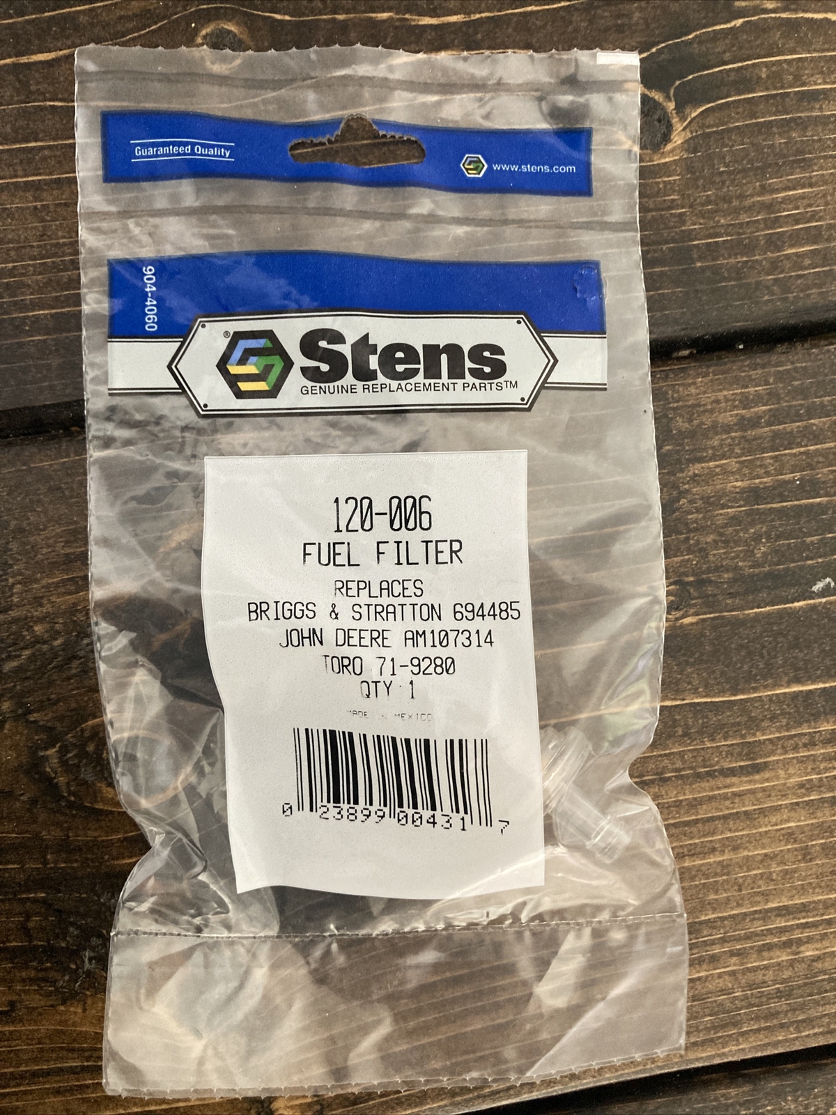Stens 120-006 Fuel Filter Replace Briggs 694485 John Deere Am107314 ...