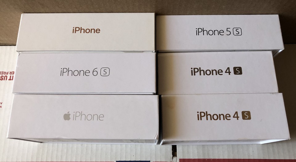 EMPTY BOX Lot of 6 ~ iPHONE 4 S x 2 5 S 6 6S 7 * EMPTY BOXES ONLY | eBay