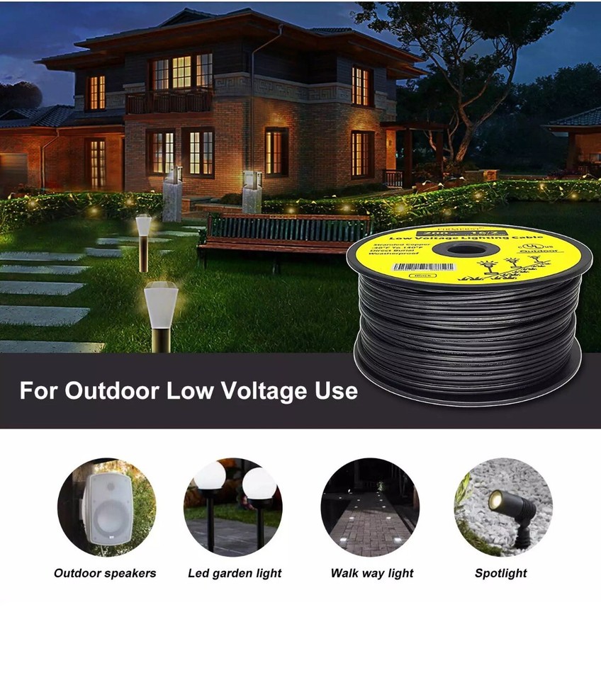 FIRMERST 16/2 Low Voltage Landscape Wire Outdoor Lighting Cable UL ...