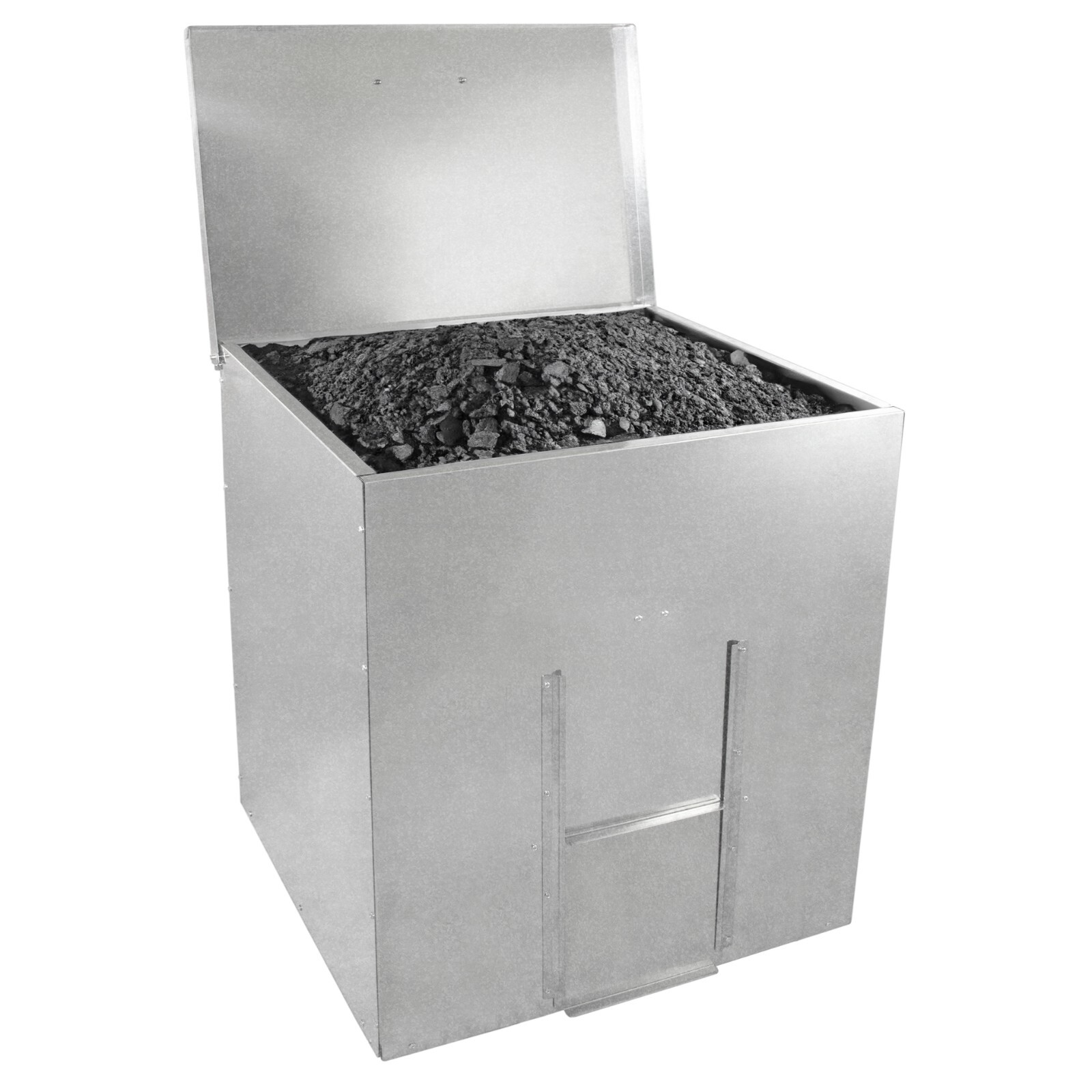 Coal Storage Bunker Galvanised Steel Metal Rust & Rodent Proof Wood ...