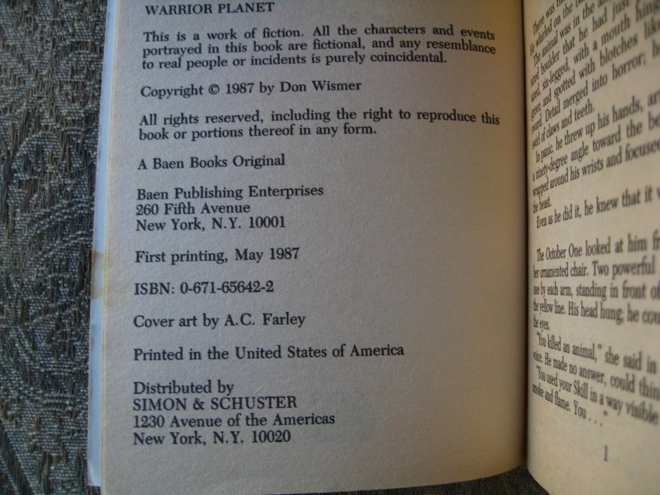 Don Wismer - Warrior Planet - 1987 - paperback | eBay
