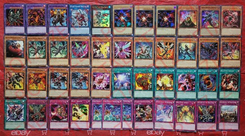 Yugioh Red-Eyes Deck 45 Cards Black Flare *Insight* Fusion *Red Stone ...