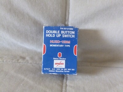 NIB Amseco Double Button Hold-Up Switch HUSD-15BM Momentary Type @@ | eBay