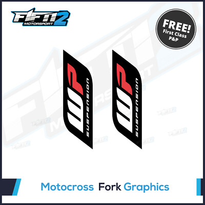 WP Suspension Upper Fork Decals Logo only Motocross Graphics Stickers ...