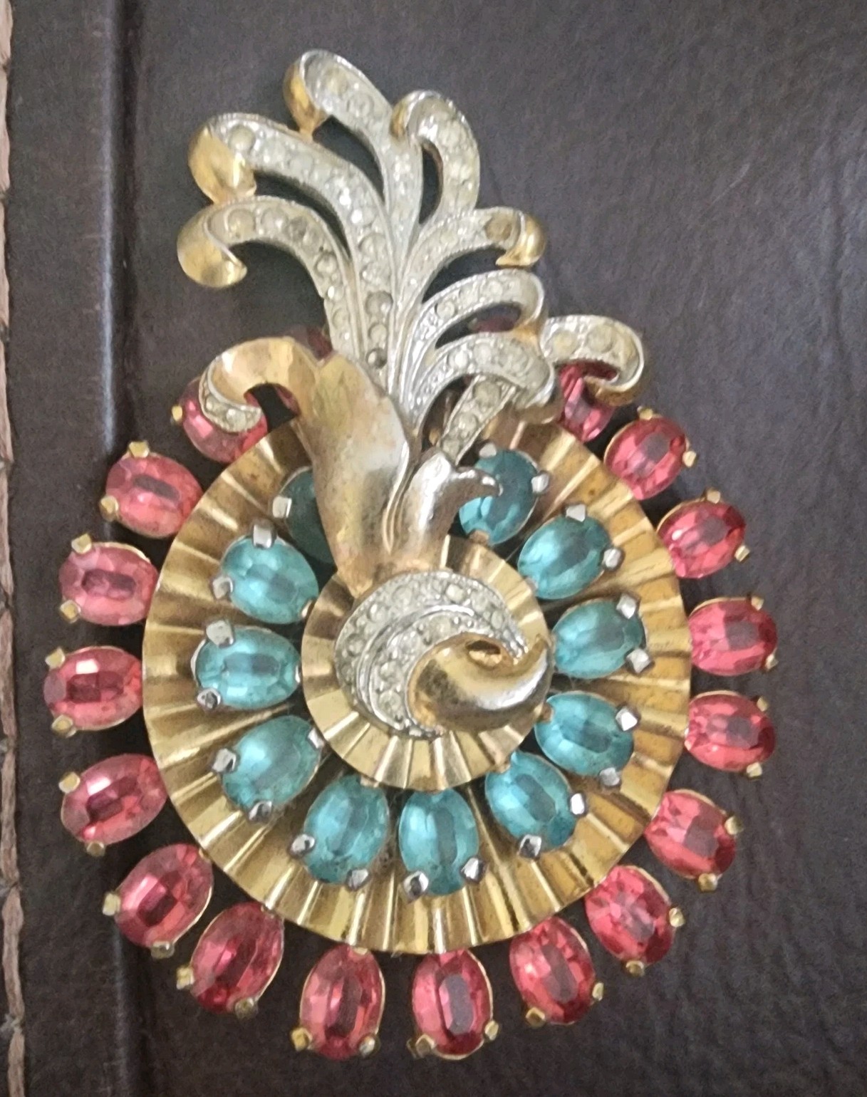 Vintage Jomaz John Mazer Fireworks Pin Brooch Ruby Re… - Gem