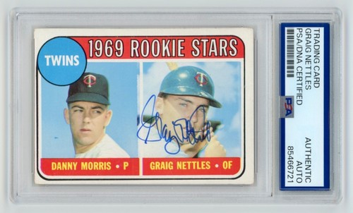 GRAIG NETTLES Signed 1969 Topps ROOKIE Card #99 + PSA AUTO 85466721 | eBay
