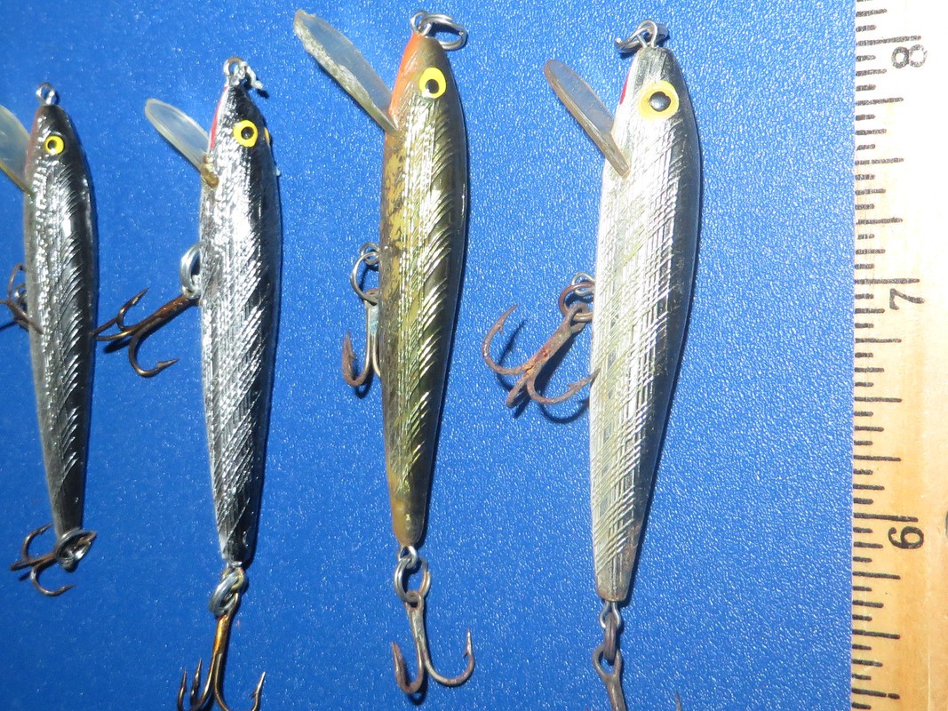 Lot of 4 Rebel Minnow small Crankbait Lures Silver | eBay