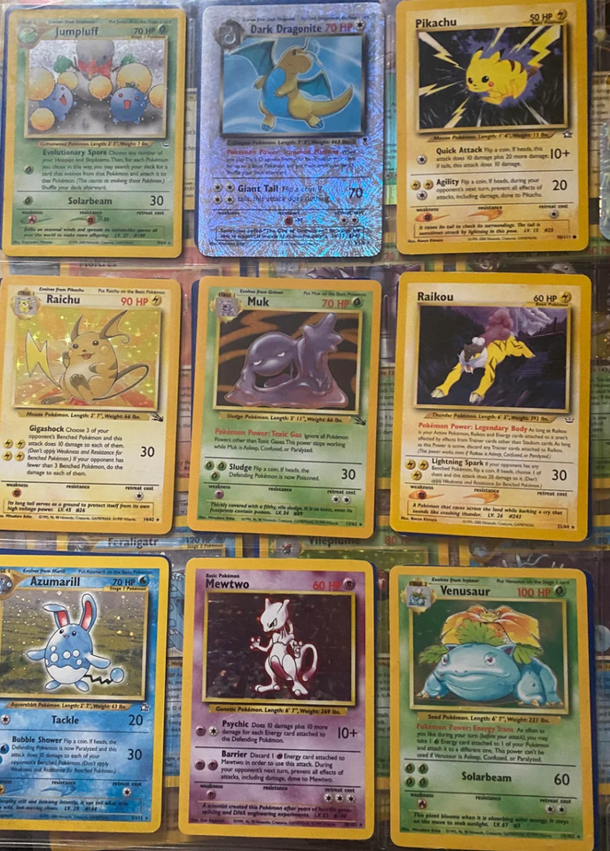 Vintage Pokémon TCG Lots 10 WOTC era cards: Rares Holos First Edition ...