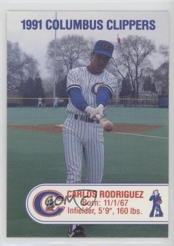 1991 Cracker Jack Columbus Clippers Police Carlos Rodriguez Rookie RC ...