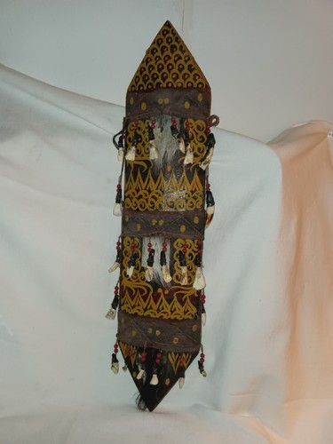 Antique Painted Dayak Shield Kliau Bornea Headhunter Oceanic Art 33” | eBay