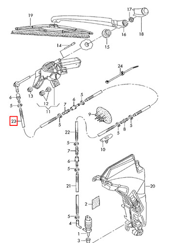 NEW AUDI Q3 8U WINDSHIELD WASHER HOSE 3.8X2.1 2D0955962 OEM | eBay