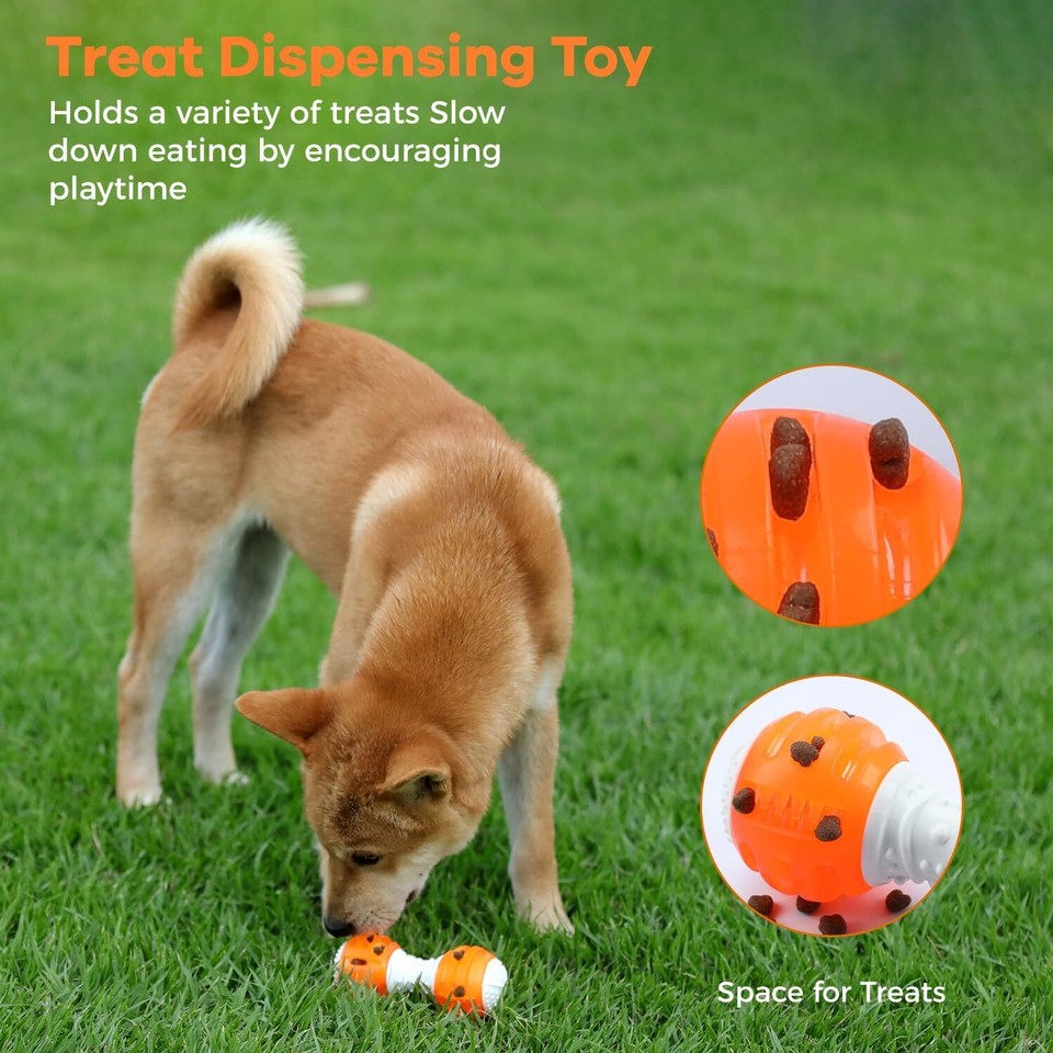 Tikaton Interactive Treat Dispensing Tough Durable Dog Puzzle Toy ...