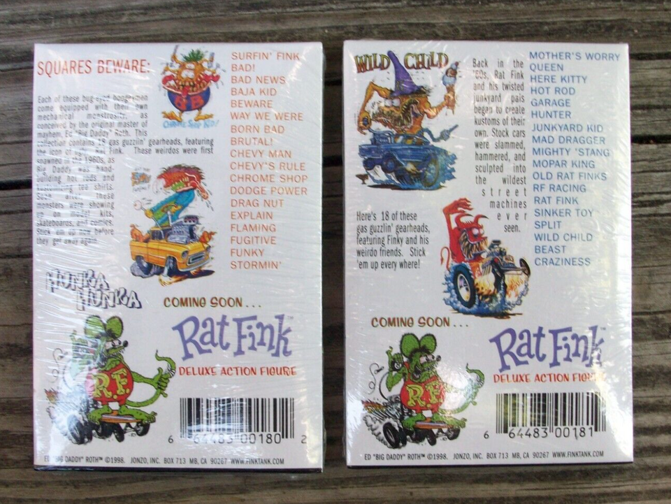 Vintage Ed Roth Rat Fink Monster Hot Rod Foil Cards Stickers Sets 1 & 2 ...