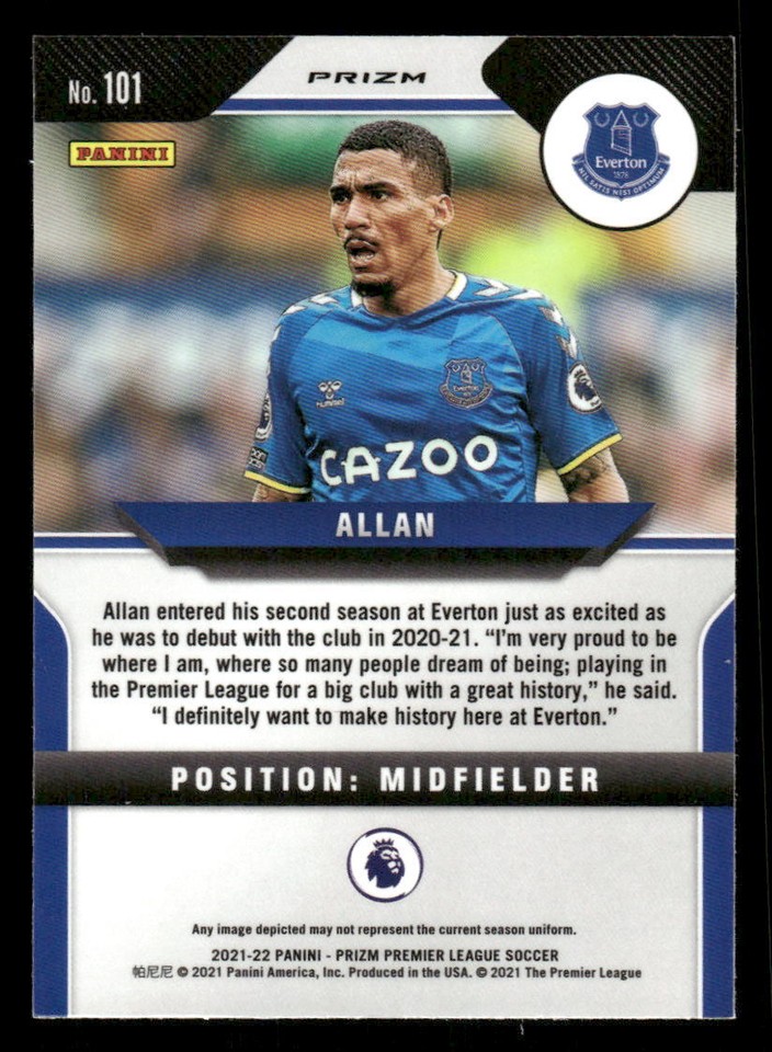 2021-22 Panini Prizm Premier League Allan Prizms Red Ice #101 Card | eBay