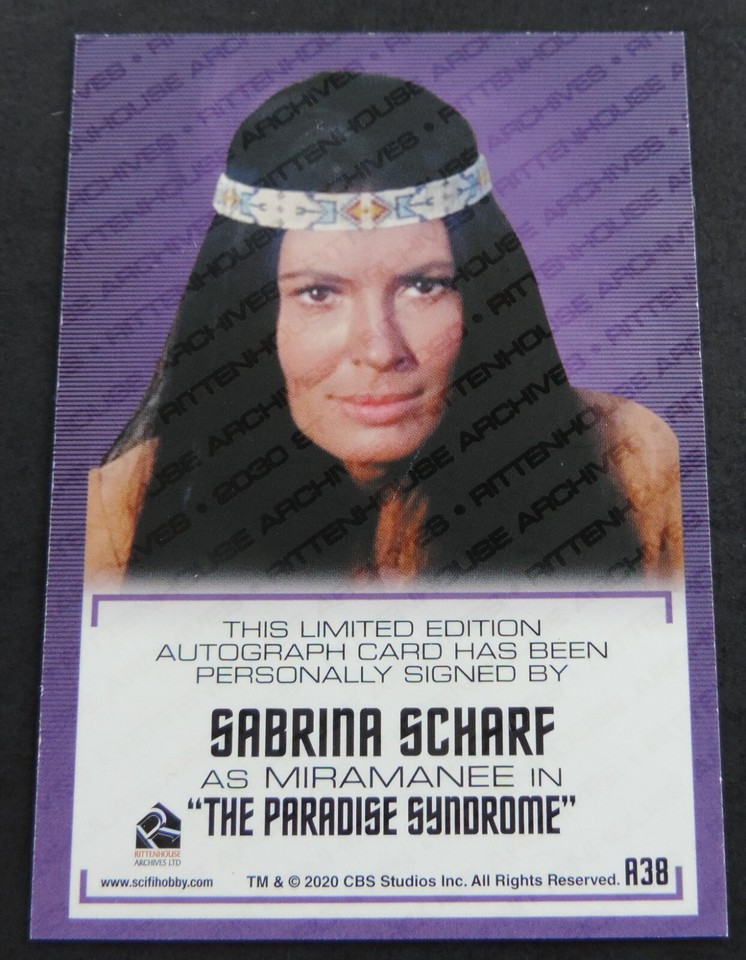 2020 STAR TREK SABRINA SCHARF AS MIRAMANEE AUTOGRAPH "IT'S TIME ...