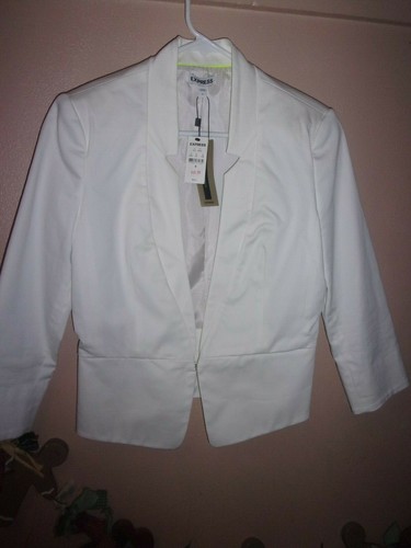 Vintage Express jacket White, NWT short cropped size 8 | eBay