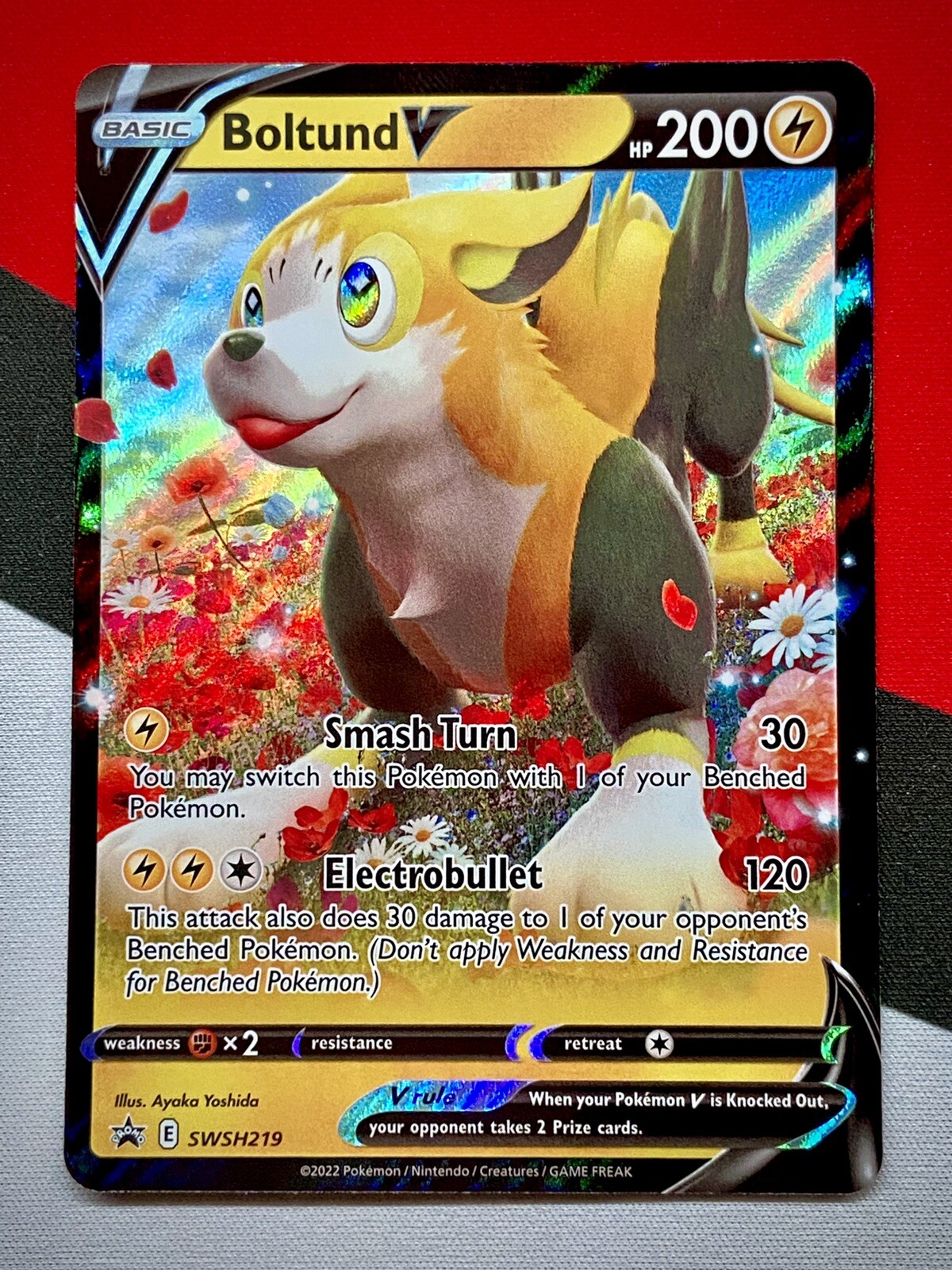 NEW 2022 Boltund V Card SWSH219 Black Star Promo Pokémon PACK FRESH | eBay