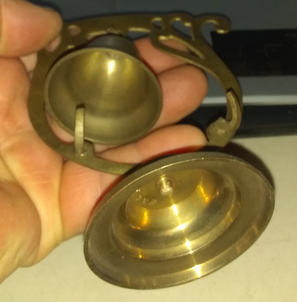 VINTAGE ANTIQUE SMALL BRASS BELL WITH BRASS STAND AND WOODEN MALLET | eBay