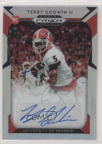 2019 Panini Prizm Draft Picks Silver Terry Godwin II #245 Rookie Auto ...