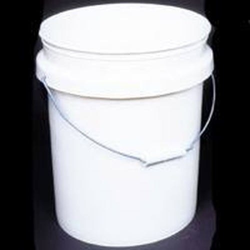 LOT OF (5) NEW ENCORE PLASTICS 50640 WHITE 5 GALLON EMPTY PAIL BUCKETS ...