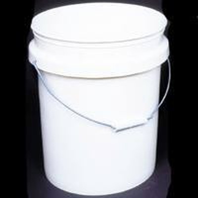 LOT OF (5) NEW ENCORE PLASTICS 50640 WHITE 5 GALLON EMPTY PAIL BUCKETS ...