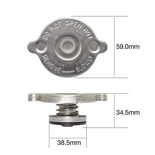 Tridon CR1390 Radiator Cap 13 Psi 90 Kpa for Layland Mini & Moke 1.1L ...