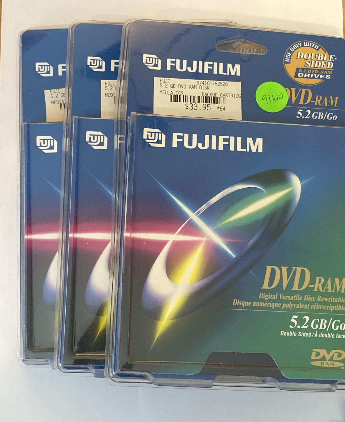 FujiFilm DVD-RAM 5.2 GB Double Sided Discs *new* (lot of 3) | eBay