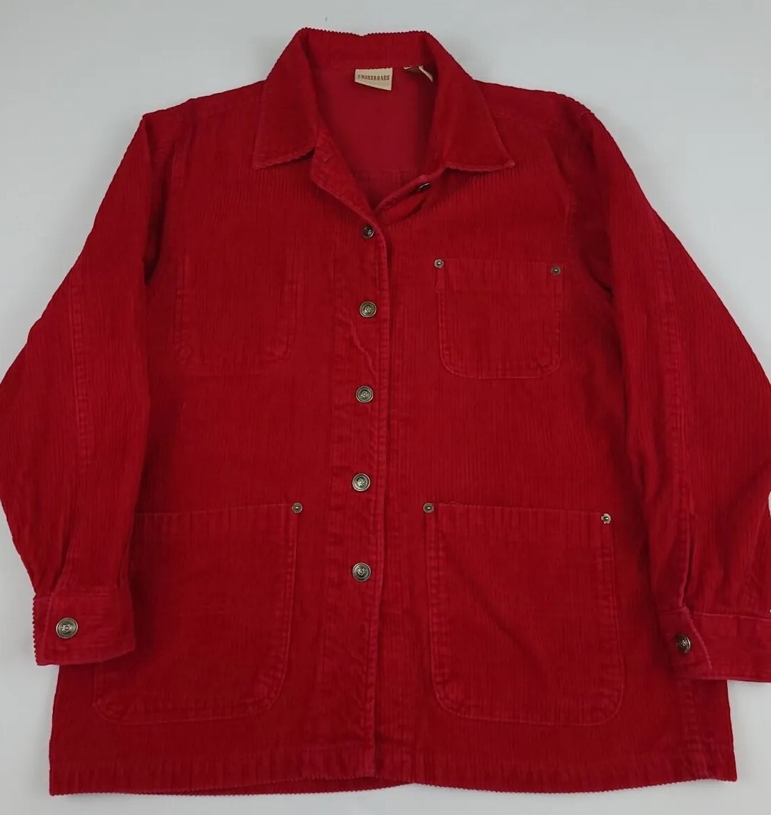 Vintage Corduroy Red Barn Chore Jacket Vtg Cord Field… - Gem