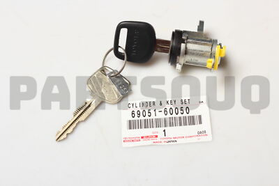 6905160050 Genuine Toyota CYLINDER & KEY SET, DOOR LOCK, RH 69051-60050 ...