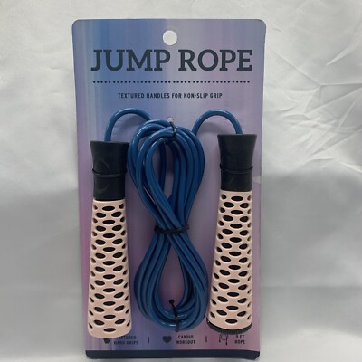 Jump Rope - Textured Hand Grips - Cardio Workout - 9ft Rope | eBay