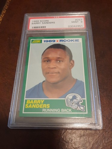 1989 SCORE BARRY SANDERS ROOKIE CARD #257 MINT PSA 9 | eBay