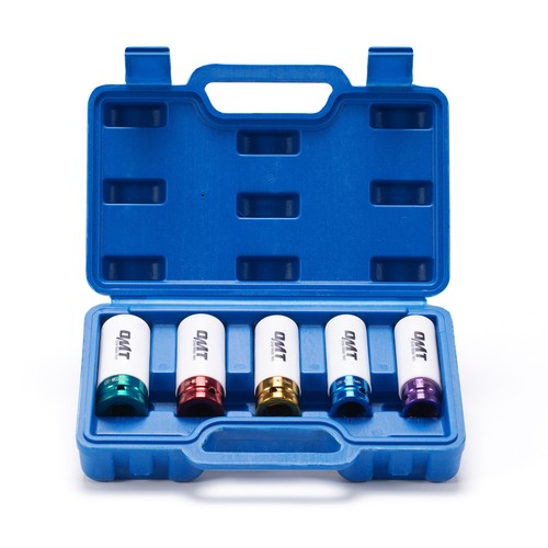 OMT Lug Nut Impact Socket Set 1/2” Thin Wall Socket 15mm 17mm 19mm 21mm ...
