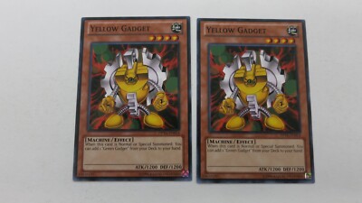 2x YELLOW GADGET UNLIMITED EDITION DPYG-EN014 COMMON YUGIOH NM ...